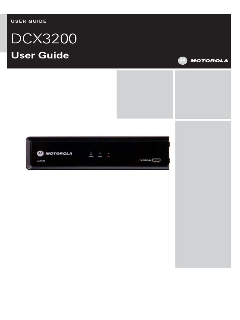 DCX3200 User Guide | PDF | License | Hdmi