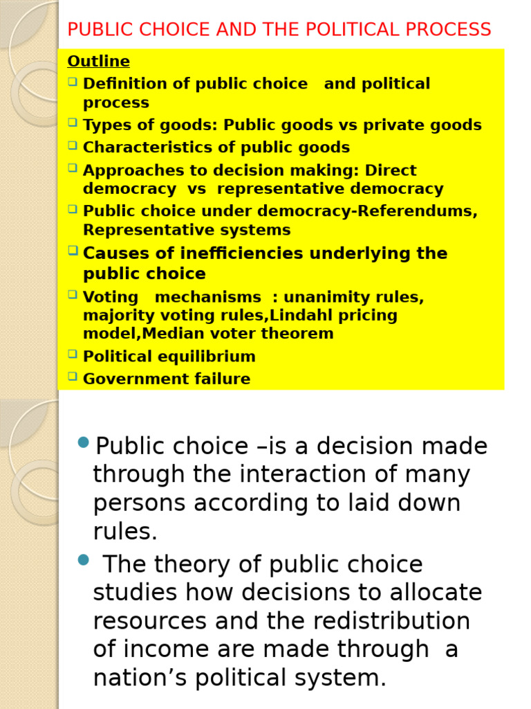 Lecture 4 - Public Choice | PDF | Voting | Public Choice