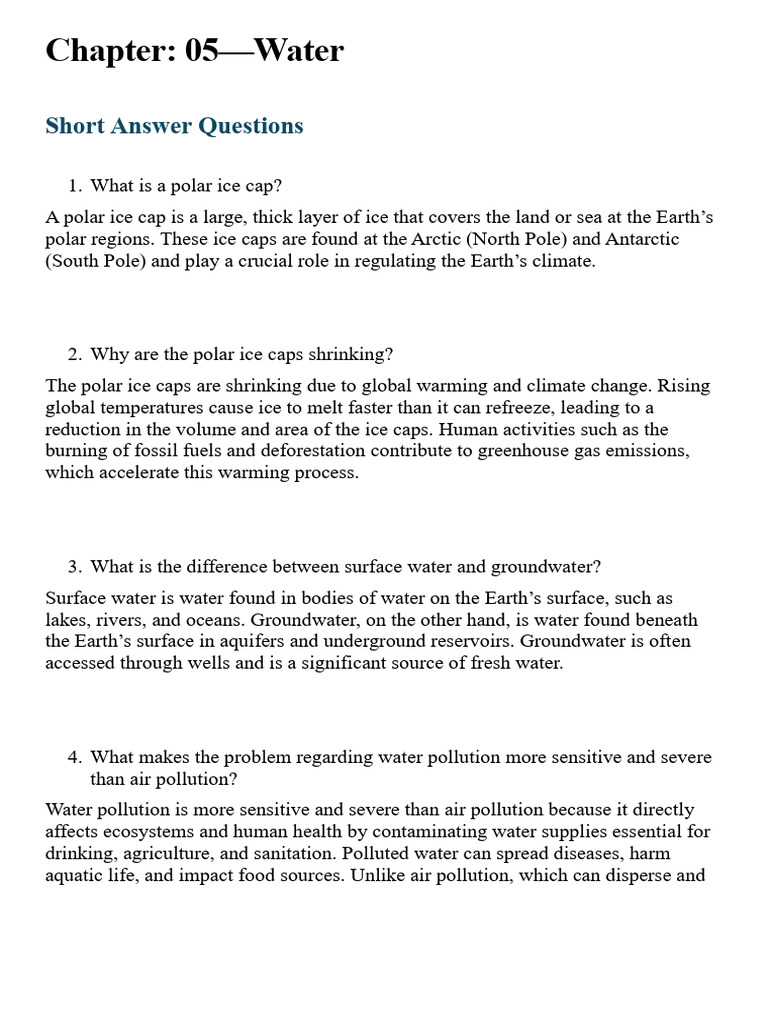 EVs-5 Chapter | PDF | Water | Water Conservation