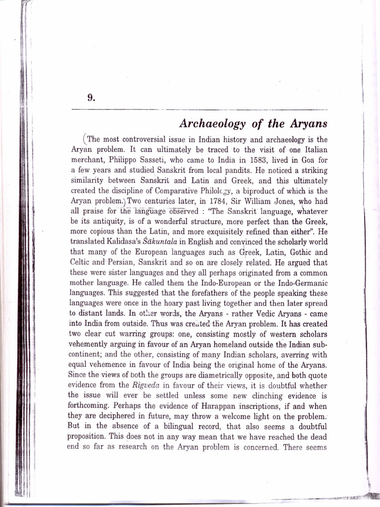 Archaeology of The Aryans | PDF