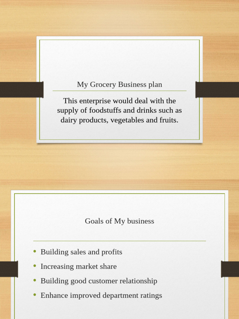 My Grocery Business Plan | PDF | Grocery Store | Strategic Planning