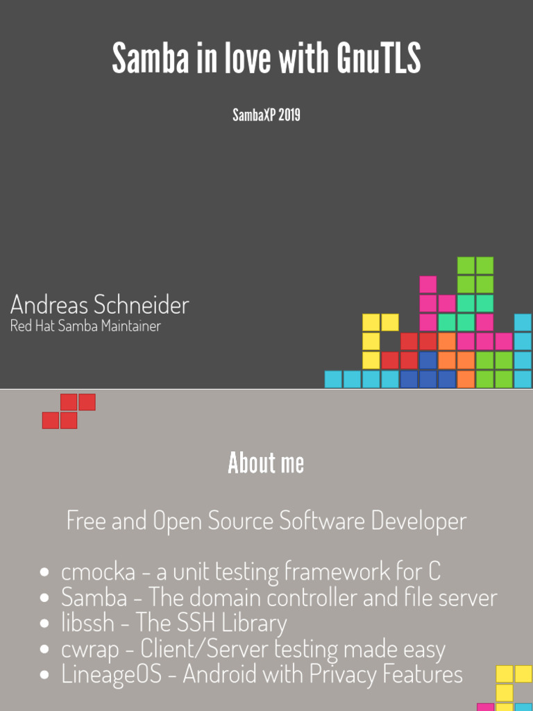 Andreas Schneider Samba in Love With Gnutls | PDF | Cyberwarfare | Security