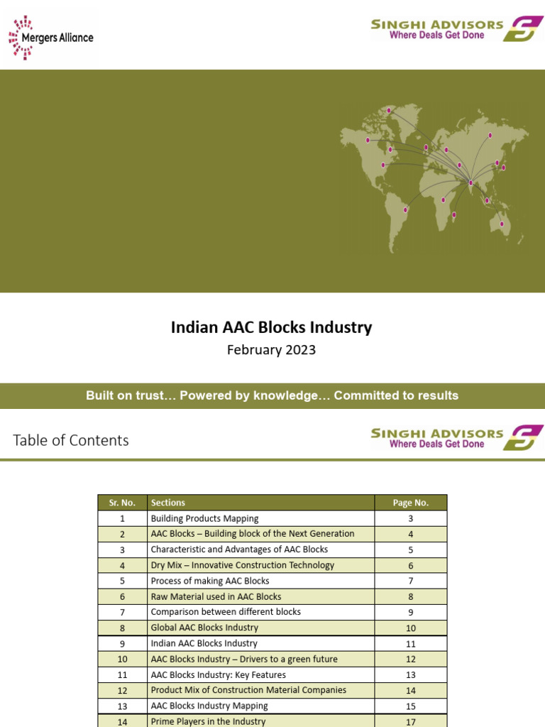 Indian AAC Blocks Industry February 2023 | PDF | Cement | Lime (Material)