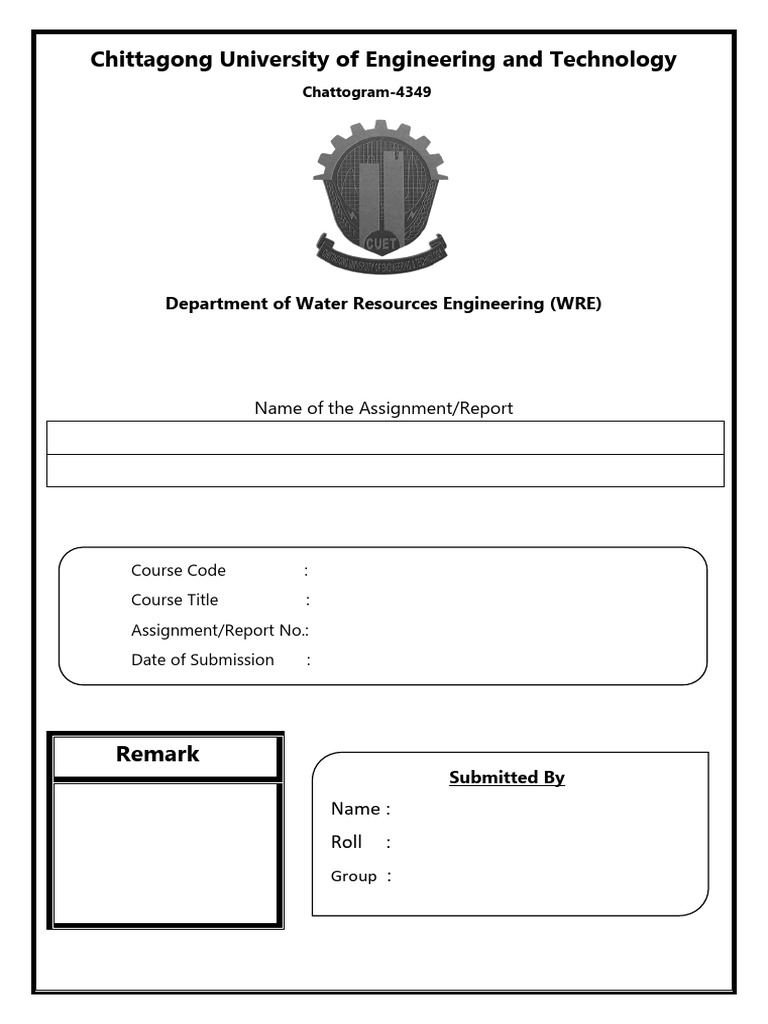 Assignment Cover BW | PDF