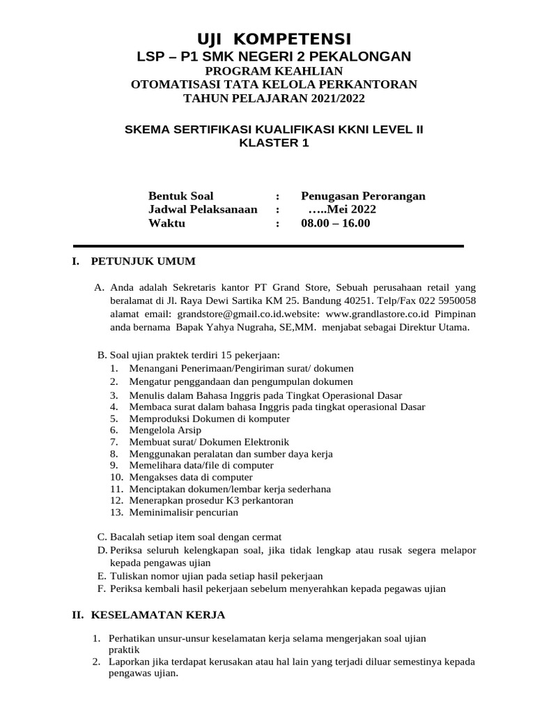 Soal Klaster 1 2022 | PDF