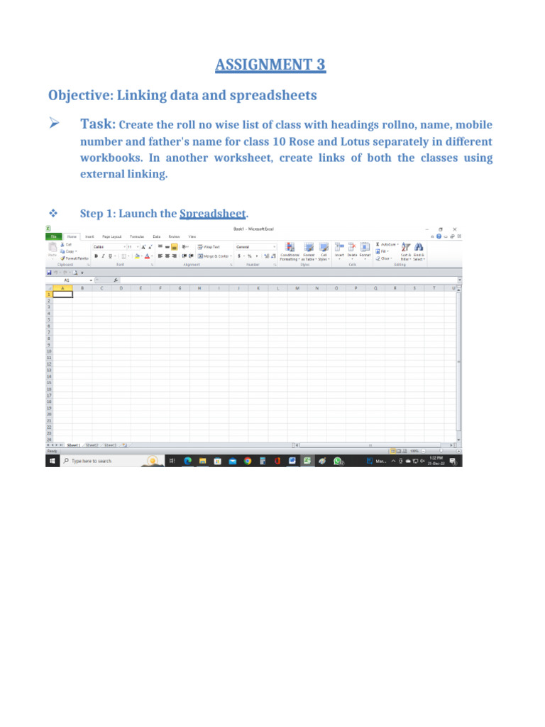 Assignment 3 - Linking Data and Spreadsheets | PDF