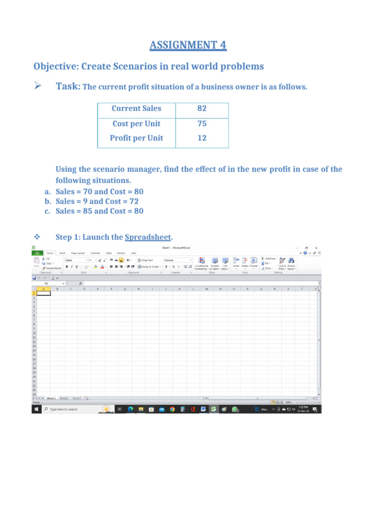 Real World Profit Scenarios Analysis | PDF
