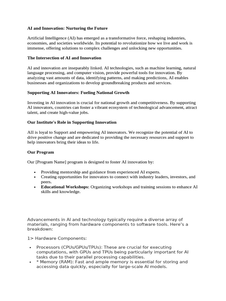 AI and Innovation (Autosaved) | PDF | Artificial Intelligence | Intelligence (AI) & Semantics