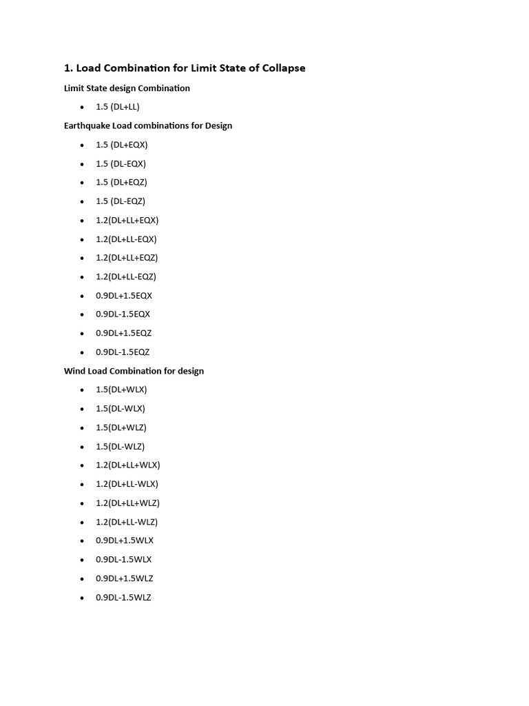 Load Combinations As Per Is 456 | PDF | Civil Engineering | Applied And ...