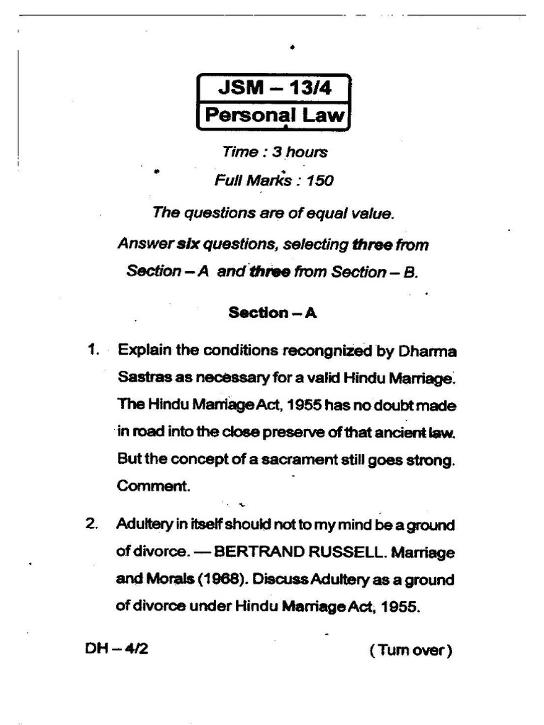 Personal Law | PDF