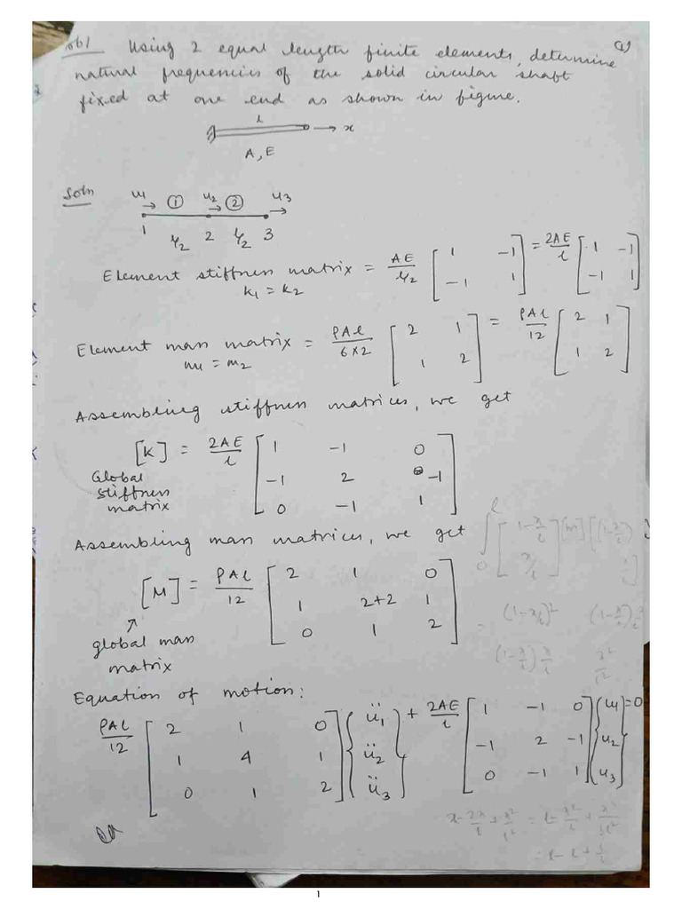 Mass Matrix Calc | PDF