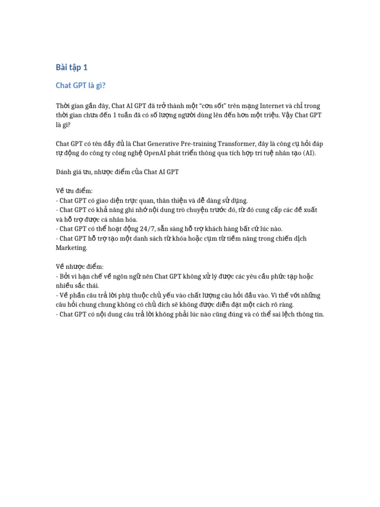 Chat GPT La Gi | PDF