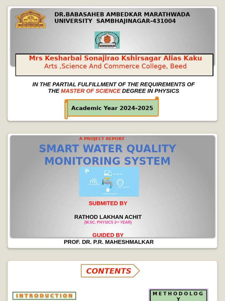Smart Water Quality Monitoring System | PDF | Water Quality | Sensor
