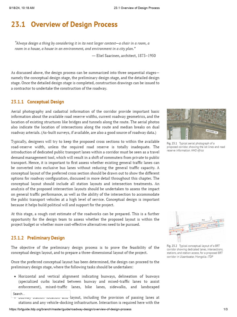 23.1 Overview of Design Process | PDF | Traffic | Road Surface