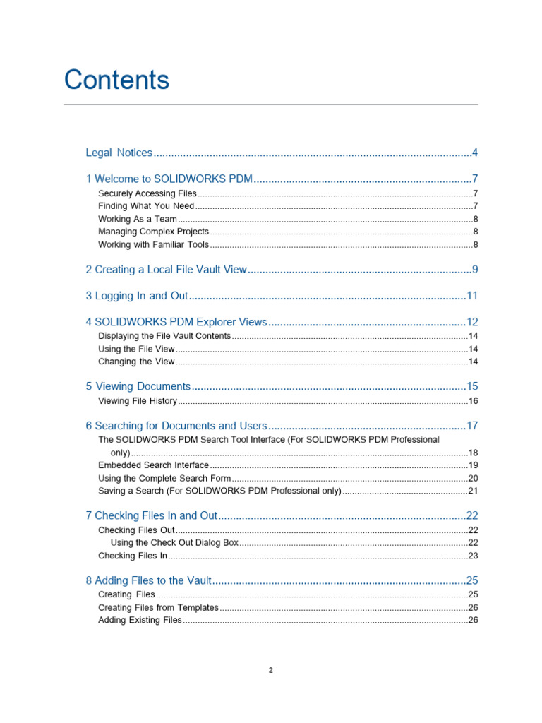 SOLIDWORKS PDM Content Table | PDF | Operating System Families ...