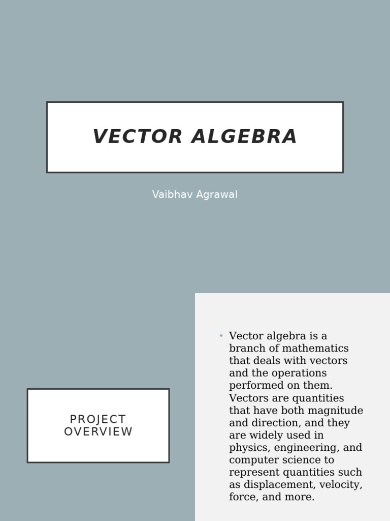 Ch-10 Vector Algebra | PDF