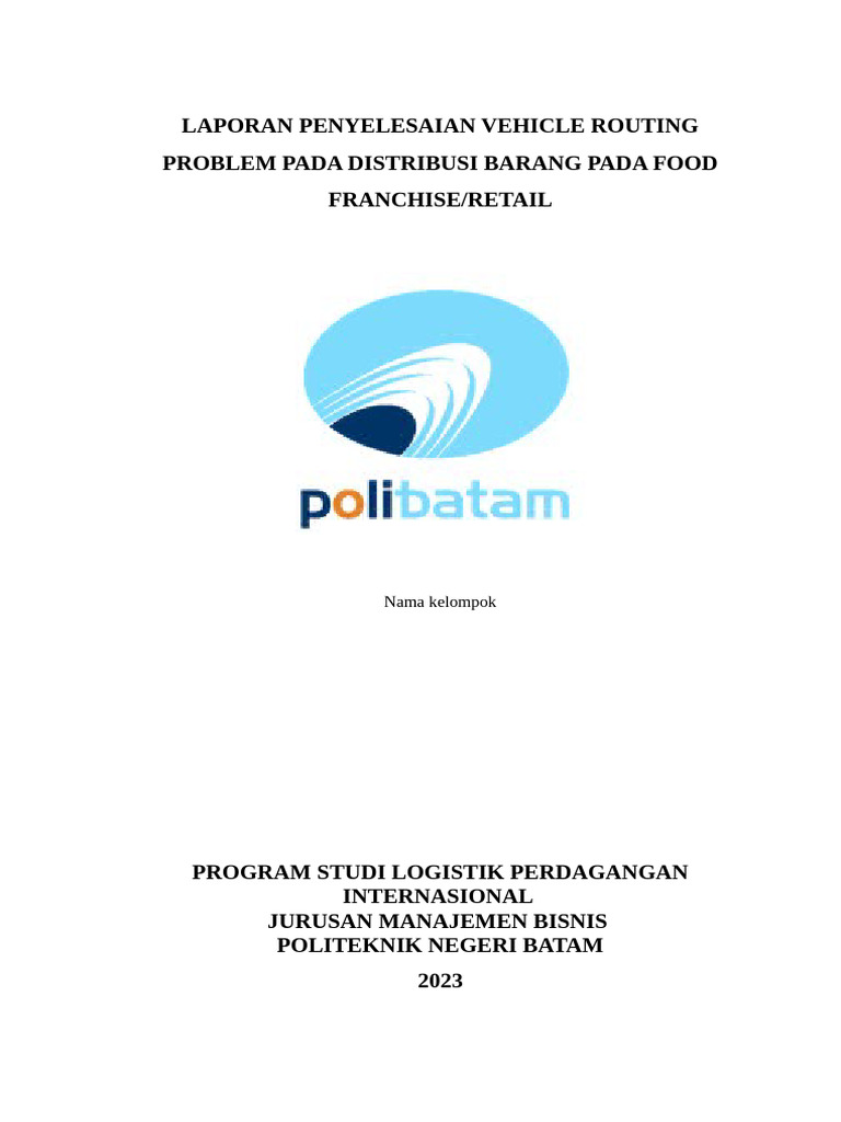 Format Laporan VRP_PBL | PDF