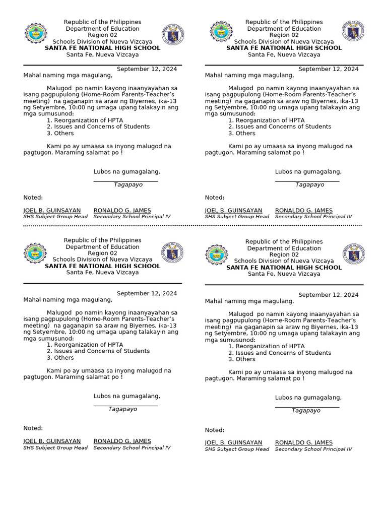 Hpta Letter 1stq | PDF