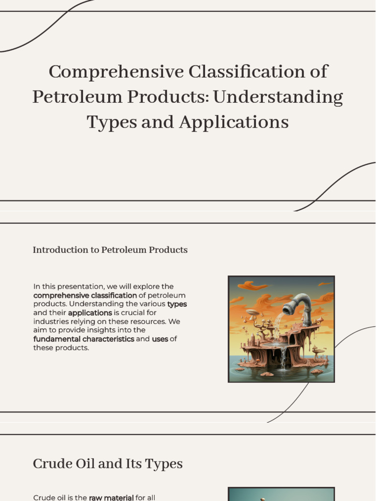 Slidesgo Comprehensive Classification of Petroleum Products Understanding Types and Applications ...