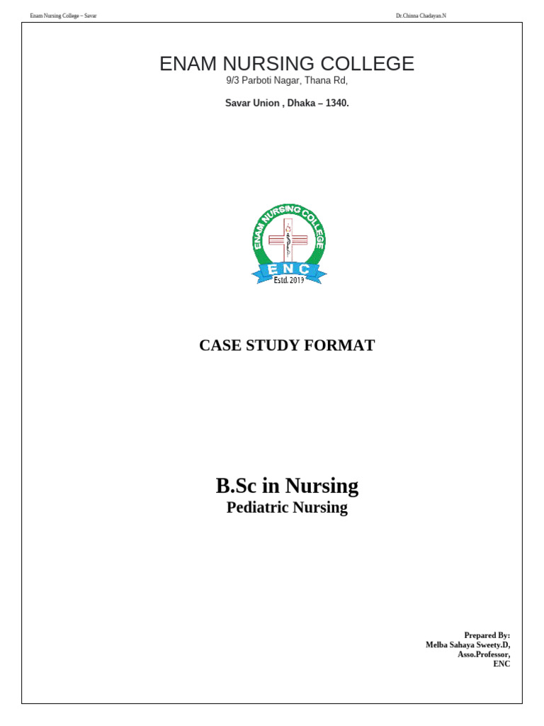 case study Pediatric - Copy | PDF | Ear | Nursing