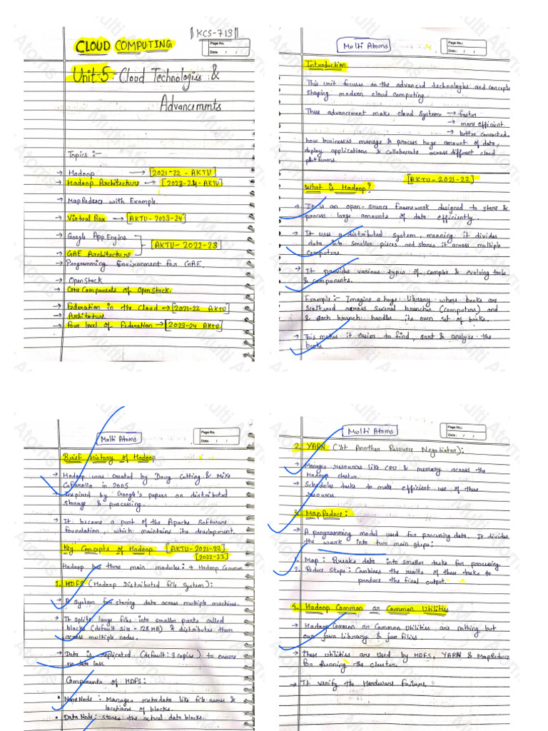 Cloud Computing Unit 5 by MultiAtoms | PDF