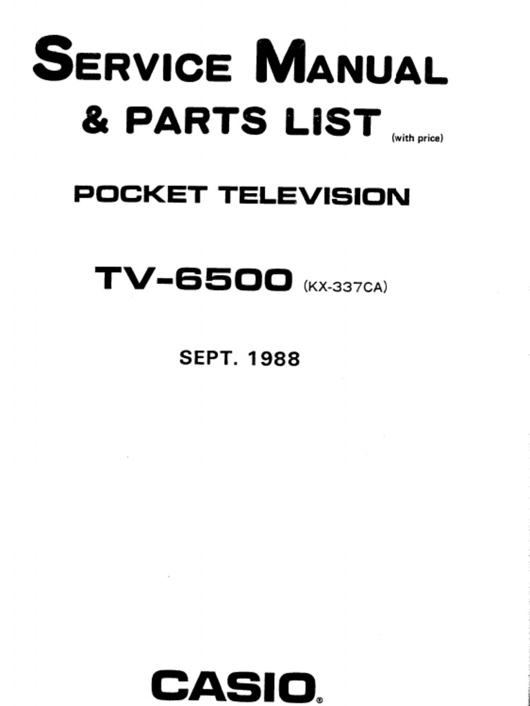 TV6500 SM Casio | PDF