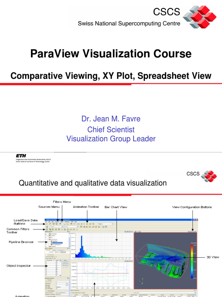 Paraview Visualization Course: Comparative Viewing, Xy Plot, Spreadsheet View | PDF
