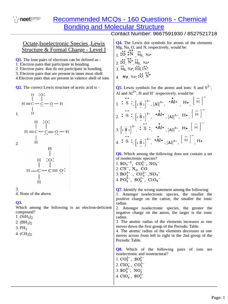 04 - Chemical Bonding and Molecular Structure | PDF | Chemical Polarity ...