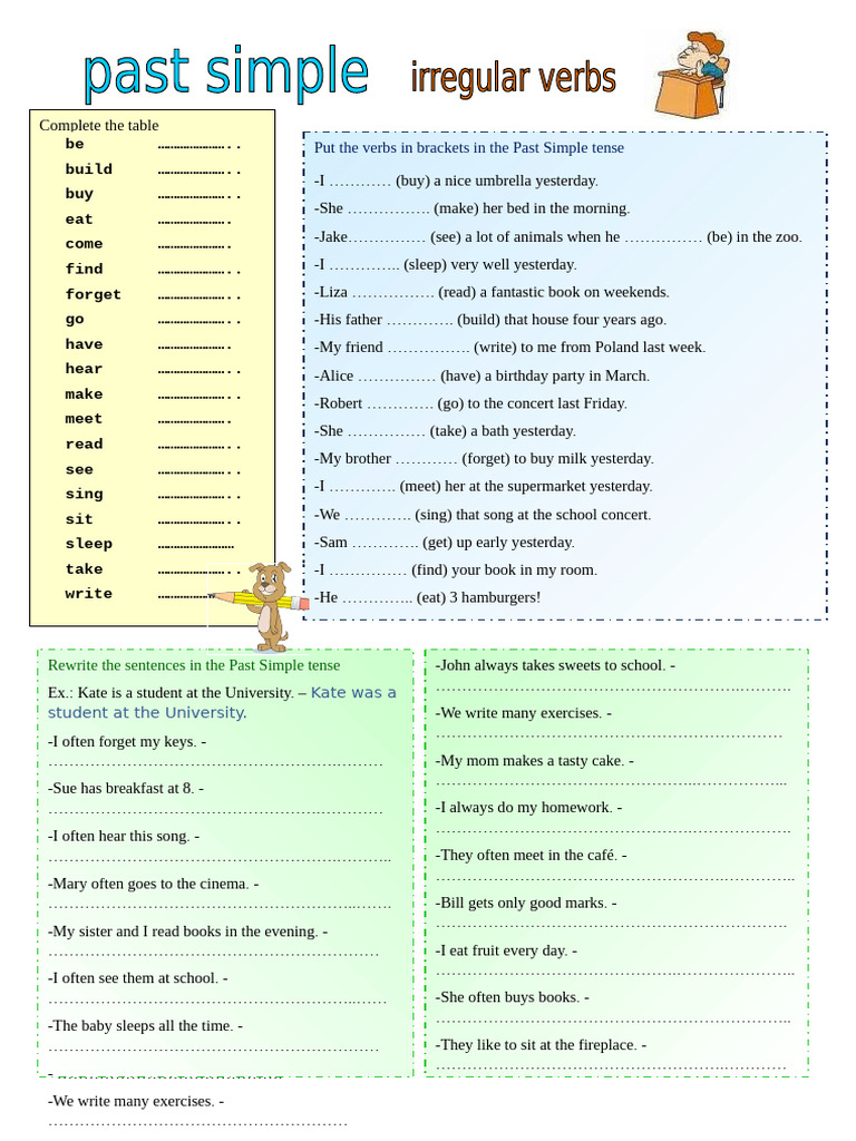 past-simple-irregular-verbs_66205 | PDF | Languages | Foreign Language ...