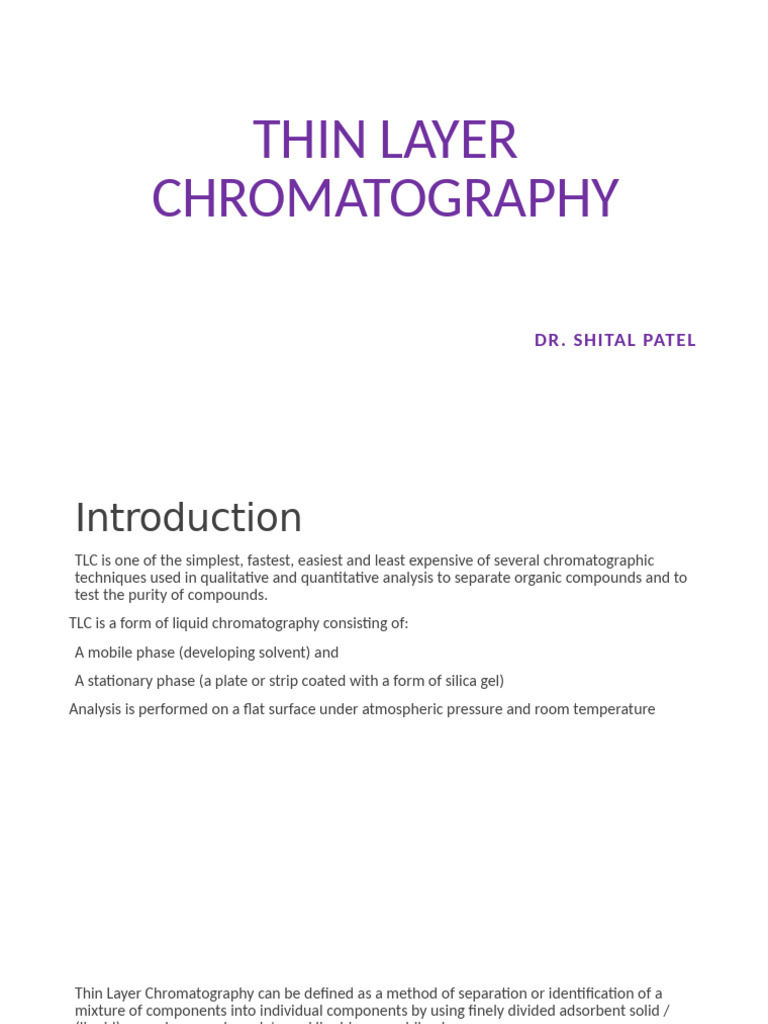 Thin Layer Chromatography | PDF | Chromatography | Thin Layer ...