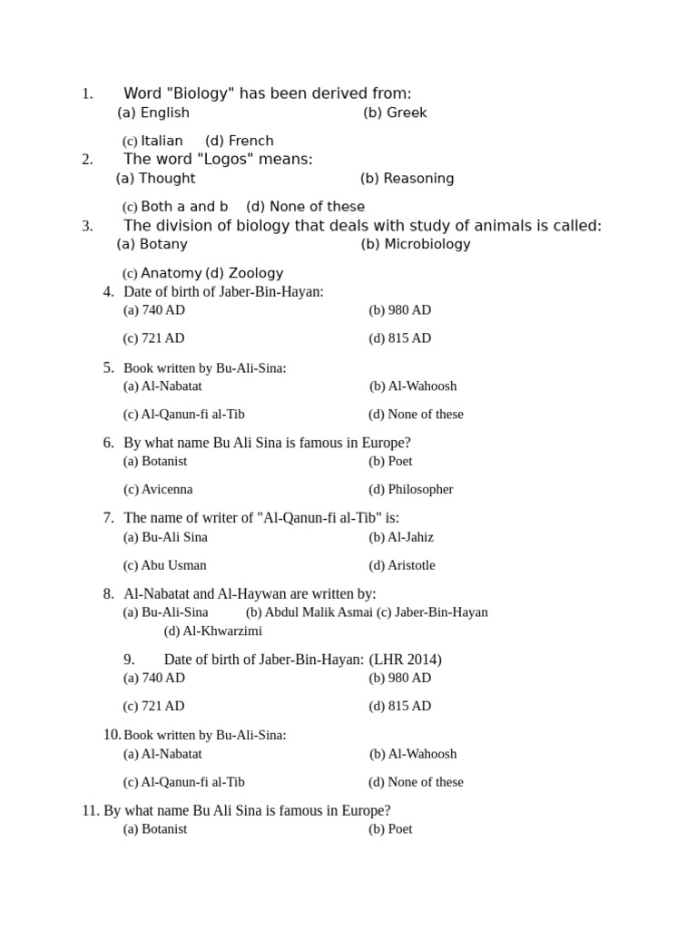 Bio 9th | PDF | Reason | Science