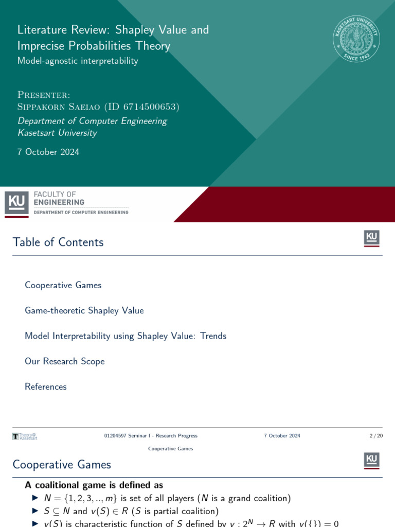 Seminar1 Research Progress | PDF | Applied Mathematics | Statistical Theory
