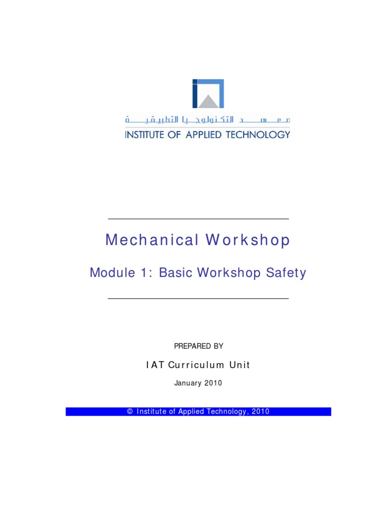 Mechanical Workshop: Module 1: Basic Workshop Safety | PDF | Nature