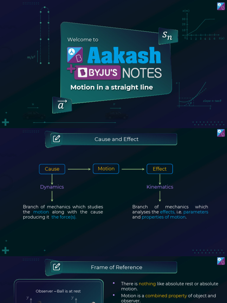 NEO - NEET - 11 - P2 - PHY - E - Motion in A Straight Line - S5 | PDF ...