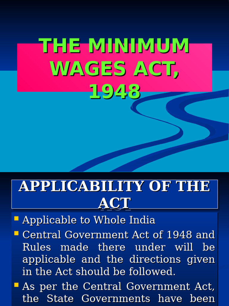 Minimum_wages_act_1948 | PDF | Cost Of Living | Employment