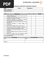 Operator Competency Assessment Form | PDF