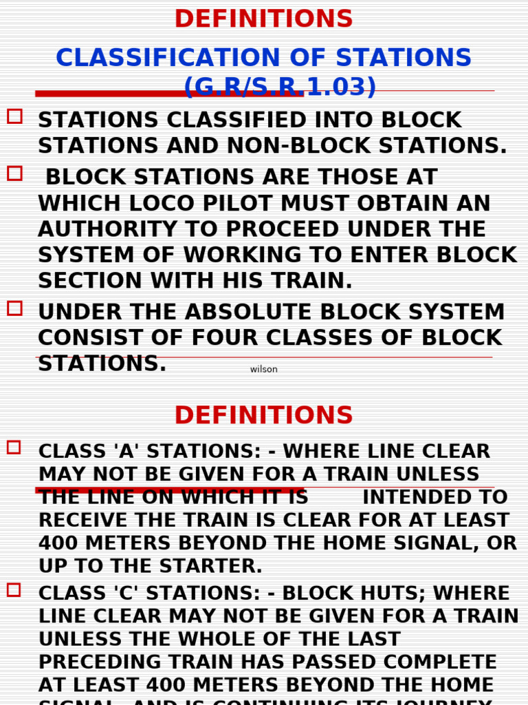Station Classification Definitions | PDF