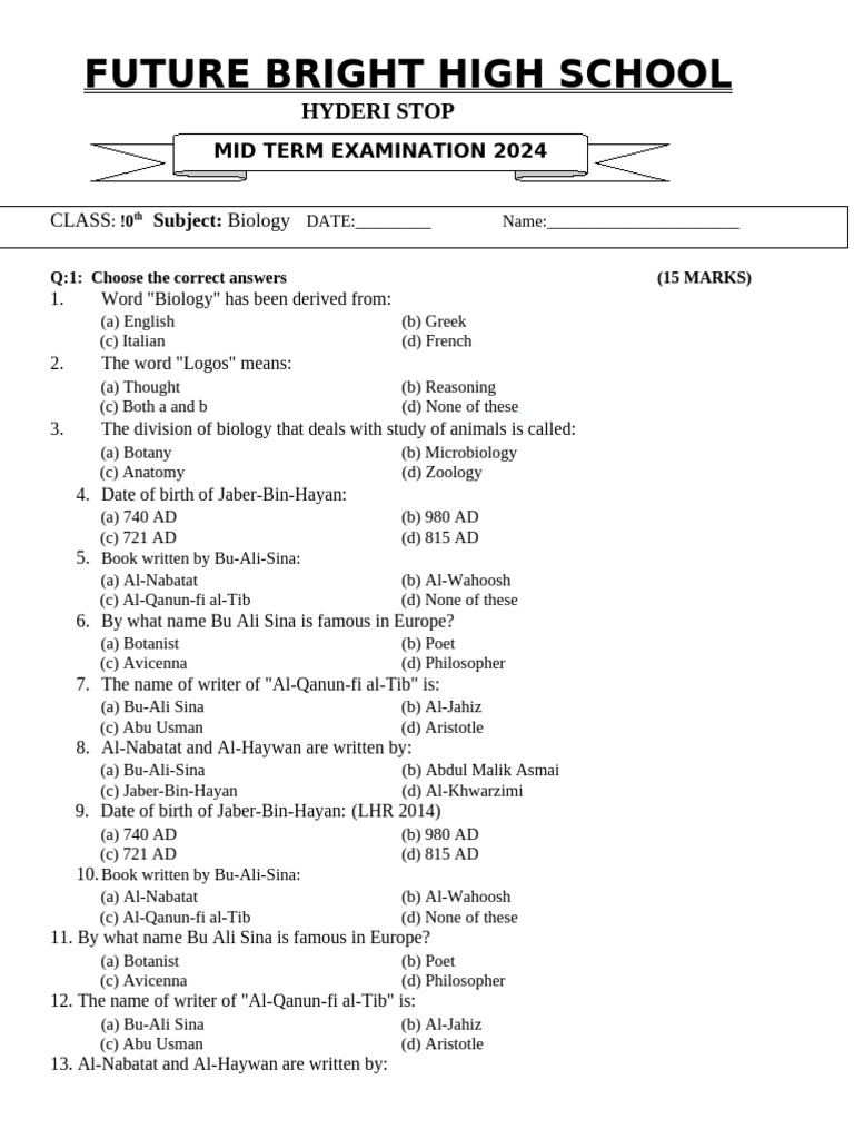 class 9 bio | PDF | Reason | Science