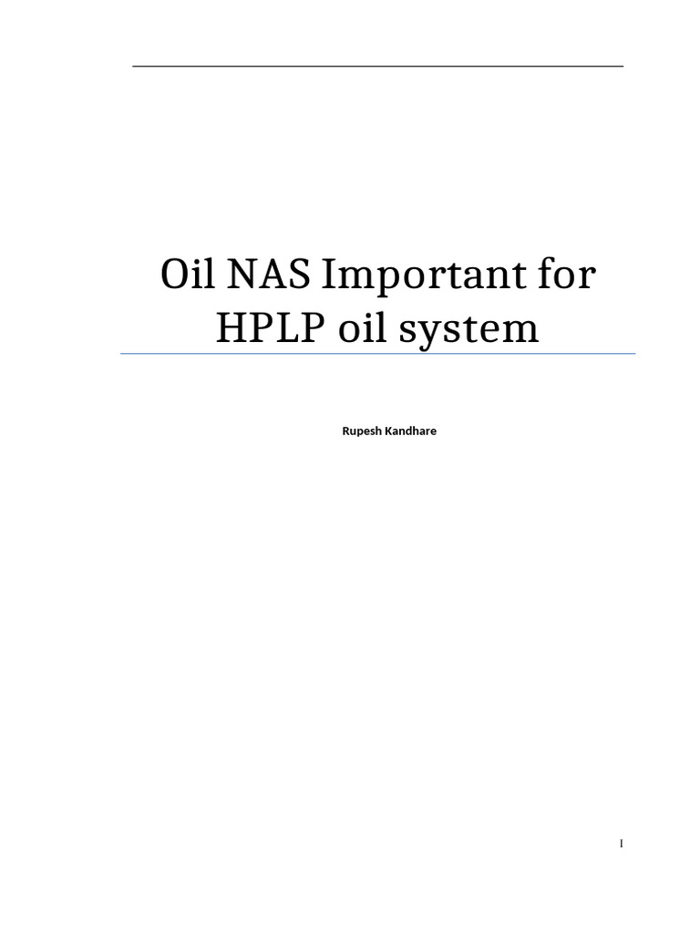 Importance of NAS Standards in HPLP Oil Systems | PDF | Valve ...