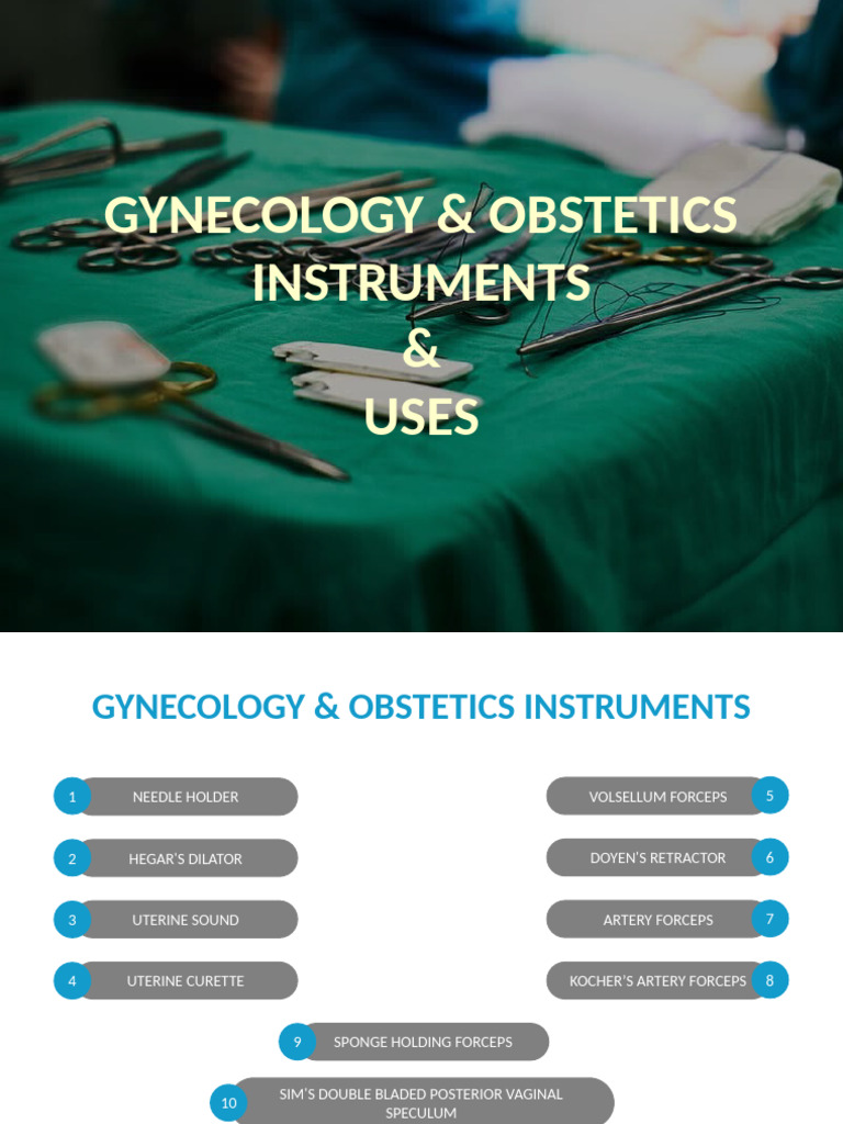 Gynecology & Obstetrics Instruments Guide | PDF | Vagina | Uterus