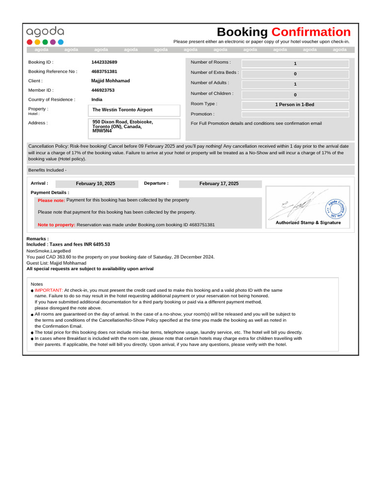 Hotel Booking Details (1) (1) | PDF | Credit Card | Payments