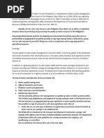 Ra 9275 | PDF | Sewage Treatment | Water Pollution