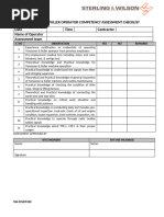 Operator Competency Assessment Form | PDF