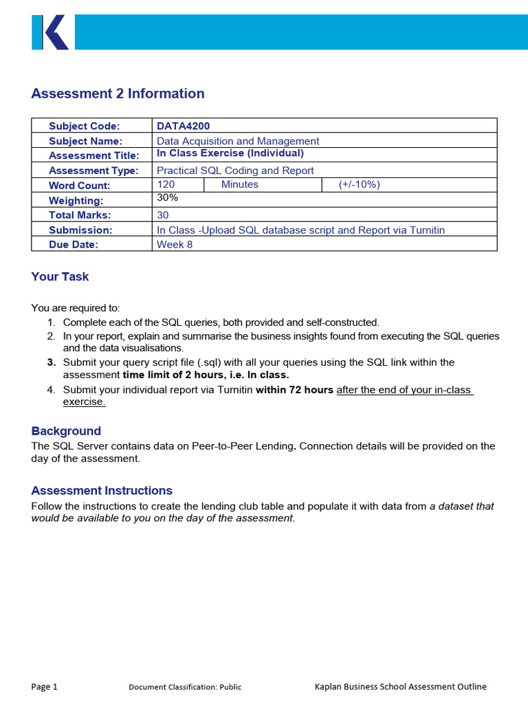 DATA4200 Assessment 02 T3 2024v2 | PDF | Sql | Artificial Intelligence