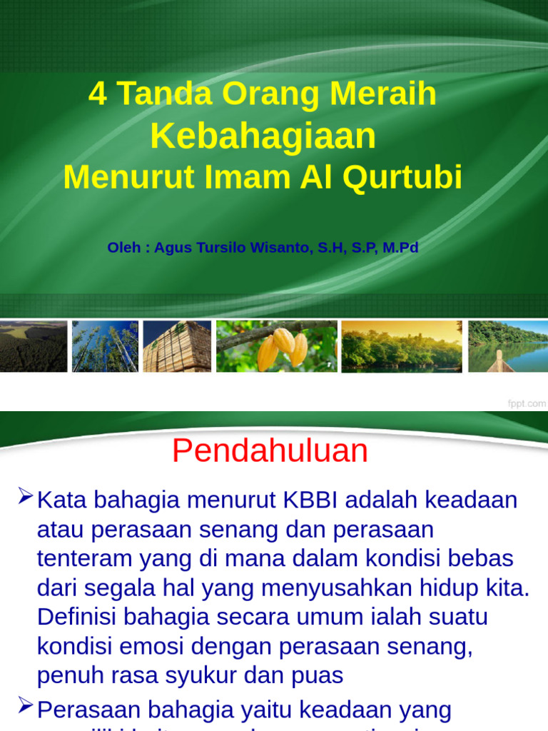 4 Tanda Orang Yang Bahagia Menurut Imam Al Qurtubi | PDF