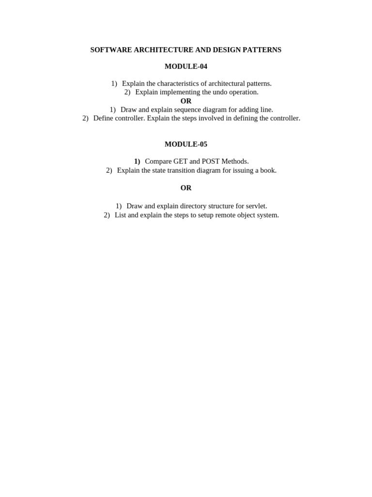 Software Architecture Patterns & Design | PDF