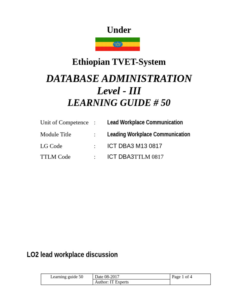 LO2 Lead Workplace Communication | PDF | Communication | Learning