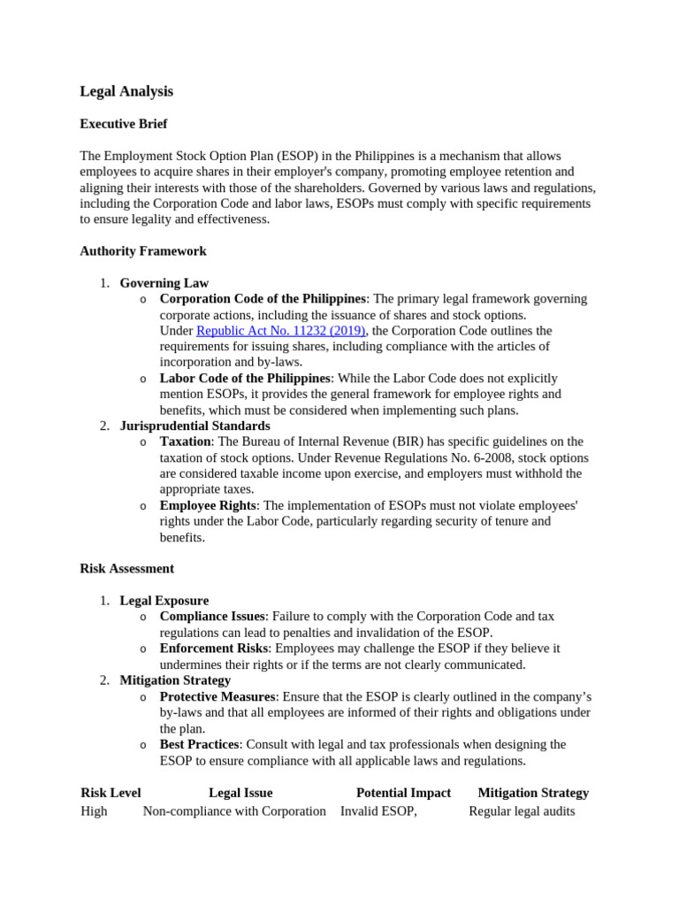Legal Analysis | PDF | Regulatory Compliance | Taxes