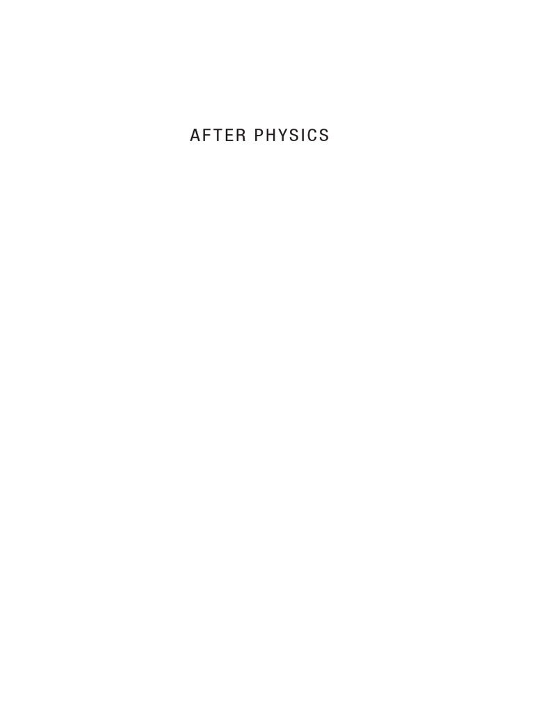 After Physics - David Z Albert | PDF | Force | Newton's Laws Of Motion