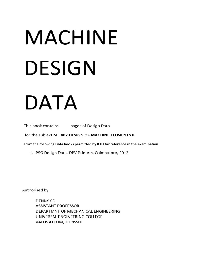 Amal Book - Machine Design | PDF